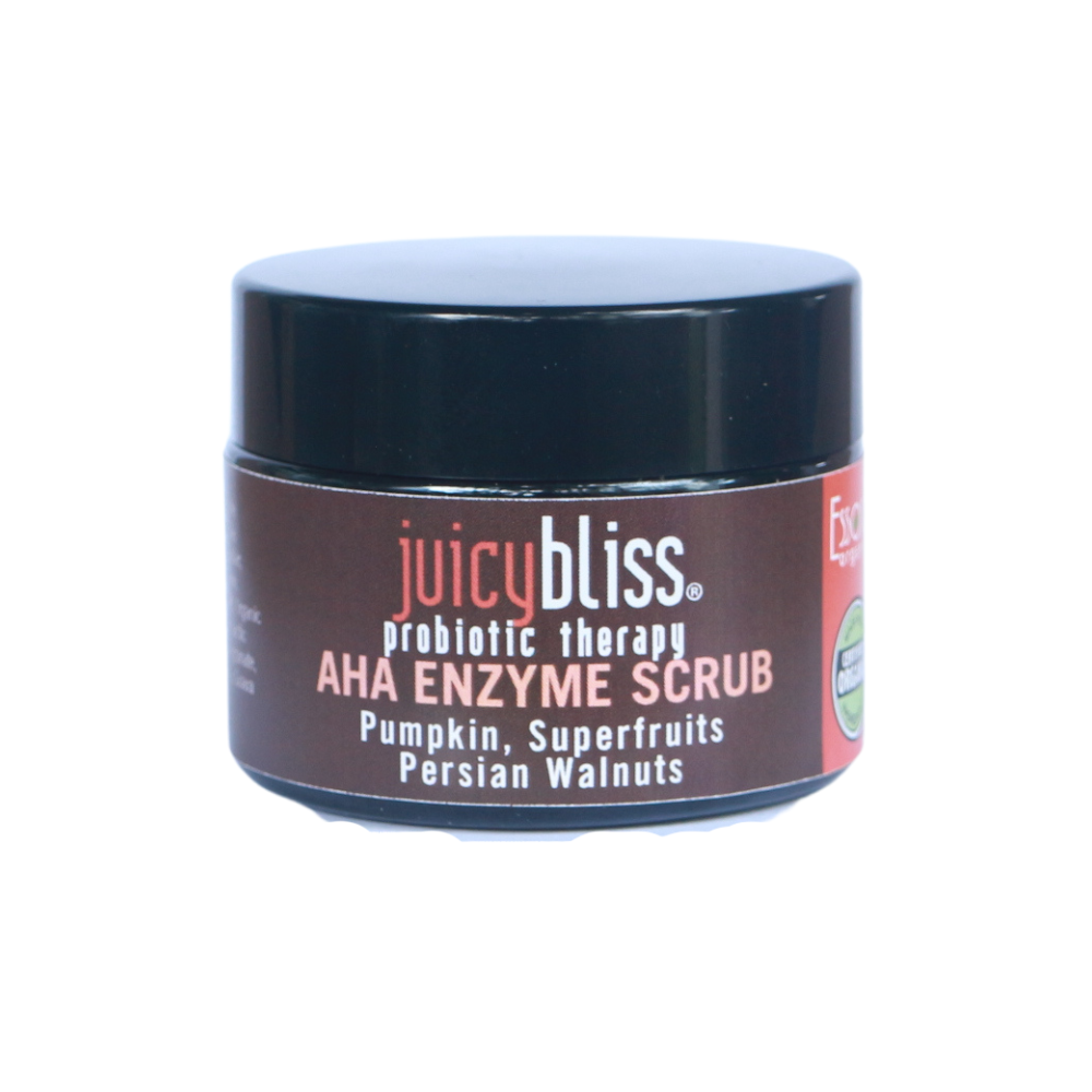 JuicyBliss AHA Enzyme Scrub with Persian Walnuts, Pumpkin and Superfru ...