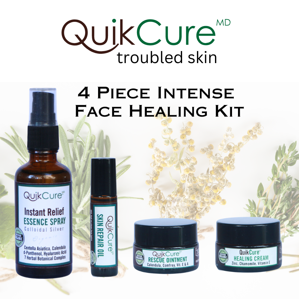 QuikCure 4 Piece Intense Face Healing Kit. – Essona Organics